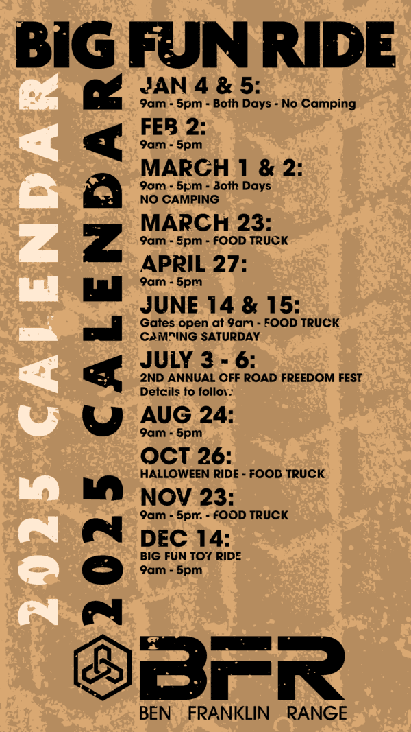 Big Fun Ride - BFR Trail Adventures - Ben Franklin Range